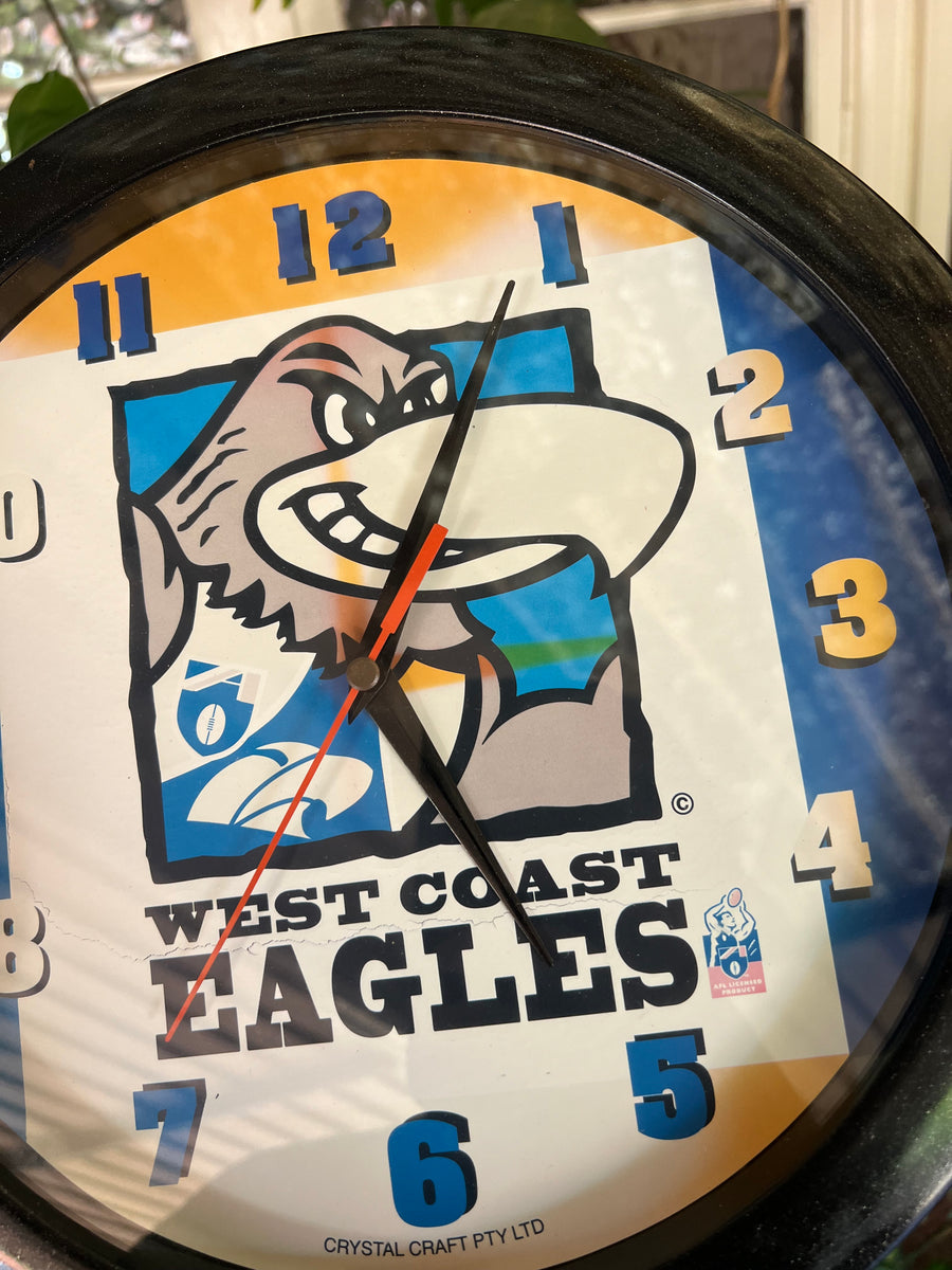 Vintage 90s West Coast Eagles AFL Wall Clock (not working) – Cool Cats ...